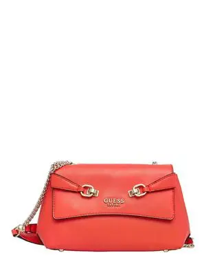 Guess Chain-strap Flap Shoulder Bag - Red