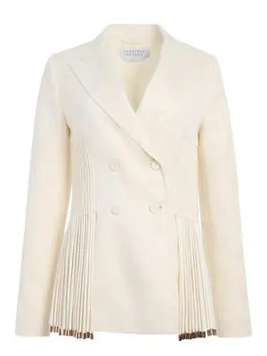 GABRIELA HEARST Ivory Linen Fringe Blazer