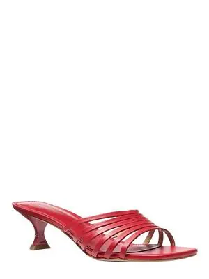 Michael Kors Haisley Kitten Heel Sandals - Crimson