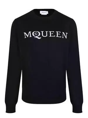 Alexander McQueen Intarsia-logo Sweater - Black