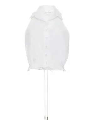 Cara Cara Button-up Halter Top - White