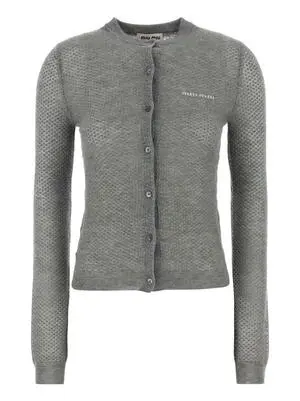 Miu Miu Cashmere Cardigan - Grey