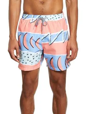 BOARDIES Printed Swim Trunks - Orange