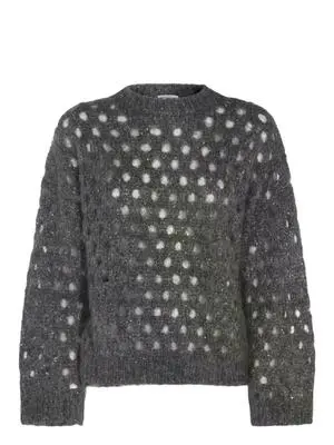 Brunello Cucinelli Open-knit Sweater - Grey