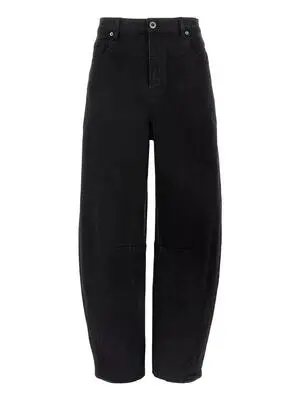 SELF-PORTRAIT High-rise Wide-leg Jeans - Black