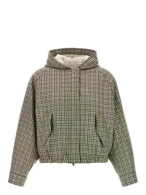 Brunello Cucinelli Check-print Jacket With Zipper - Neutrals