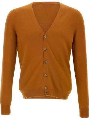 GRAN SASSO V-neck Cardigan - Brown
