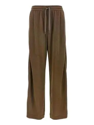 Brunello Cucinelli Drawstring Wide-leg Trousers - Brown