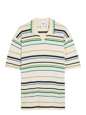 WALES BONNER Adidas X Knit Polo Shirt - Stripe
