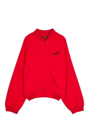 WILLY CHAVARRIA Logo-embroidered Shell Bomber Jacket - Red