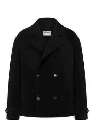 Moschino Double-breasted Coat - Black