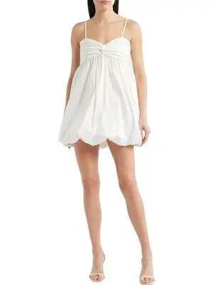Likely Serefina Mixed Media Bubble Minidress - White