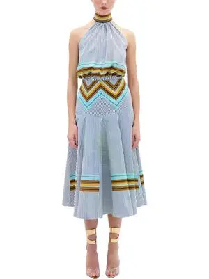 SILVIA TCHERASSI Halterneck Midi Dress