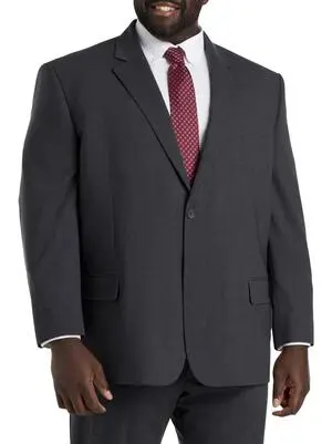 OAK HILL BY DXL Big & Tall Perfect Fit Jacket-relaxer Suit Jacket - Charcoal