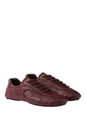 Prada Montecarlo Re-Edition 2005 Nappa Leather Sneakers Burgundy