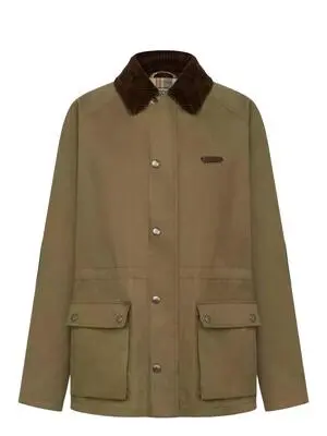 Moschino Corduroy-collar Coat - Green