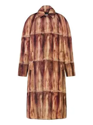 Moschino Abstract Printed Coat - Brown