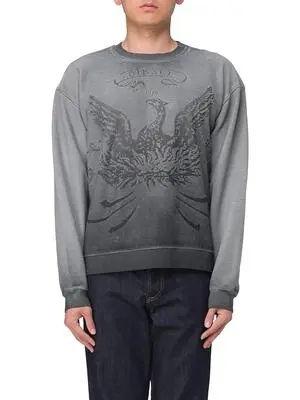 DIESEL Printed Long Sleeve Sweatshirt - Grey