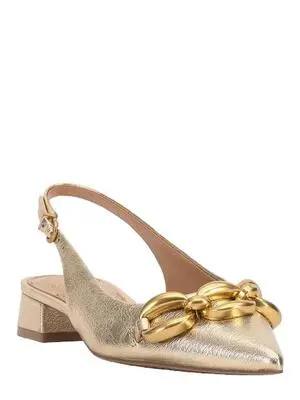 Vince Camuto Valiey Slingback Pointed Toe Flat Egyptian Gold