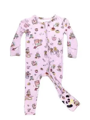 BELLABU BEAR Baby Convertible Footie - Tea Party