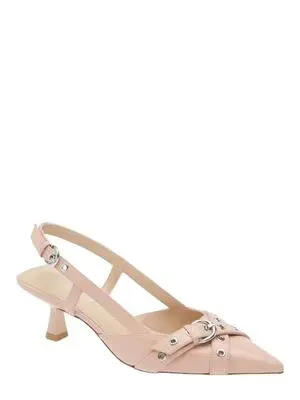STUART WEITZMAN Supermoto Kitten Heel Slingback Pumps - Blushful