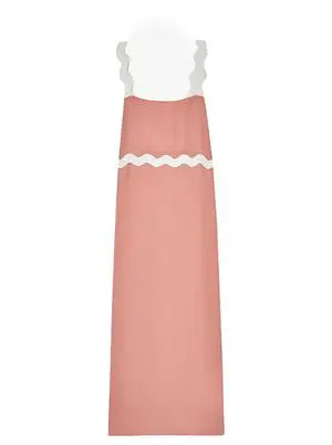REISS Asher Wave-trim Crepe Midi Dress - Pink