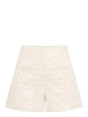 Veronica Beard Jazmin Metallic Embroidered Tailored Shorts - Jazmin Short