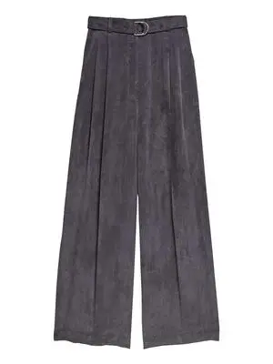 Helmut Lang Wide-leg Trousers With Belt - Indigo