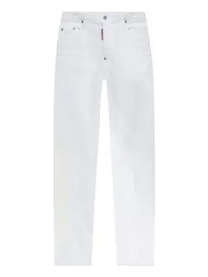 Dsquared2 Label-detail Cotton Trousers - White