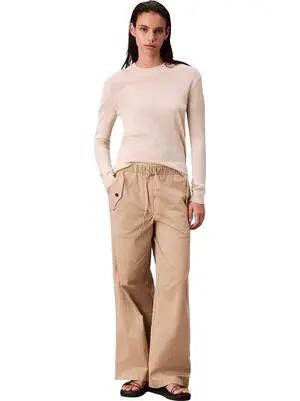 Calvin Klein Cotton Cargo Pants - Oxford Tan