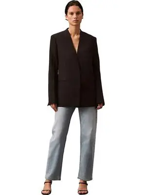 Calvin Klein Classic Crepe Blazer - Black Beauty