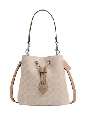 COACH® Rowan Bucket Bag In Signature Canvas - Signature Canvas/silver/sand/taupe