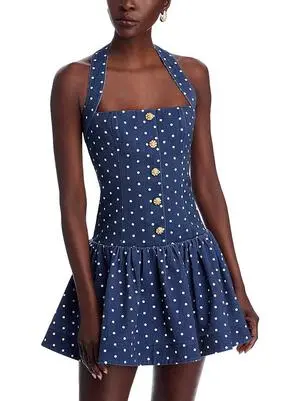 Cara Cara Felicity Mini Dress - Dots Navy