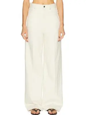 TOTEME High Waisted Wide Leg - Ecru