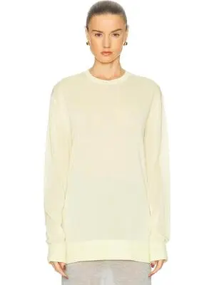TOTEME Long Sleeve Knit Sweater - Straw