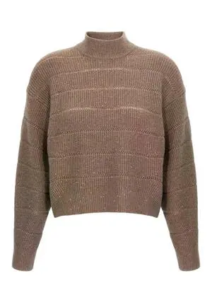 Brunello Cucinelli Sequin-embellished Sweater - Brown
