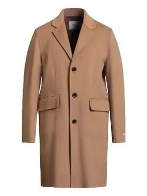 PALTO' Single-breasted Coat In Wool And Nylon - Beige