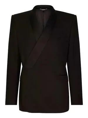 Dolce & Gabbana Sicilia-fit Double-breasted Tuxedo Blazer - Black