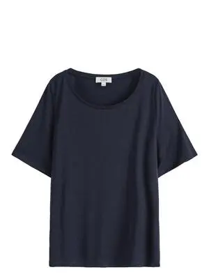 Cos Relaxed Scoop-neck T-shirt - Navy