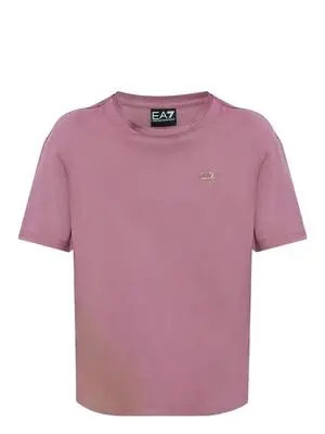 Emporio Armani Logo-plaque T-shirt - Pink