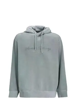 Armani Exchange Logo-embroidered Hoodie - Blue