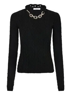 Rabanne Chain-detail Sweater - Black