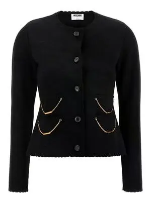 Moschino Chain-detail Cardigan - Black