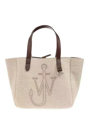 JW Anderson Logo-embroidered Tote Bag - Neutrals