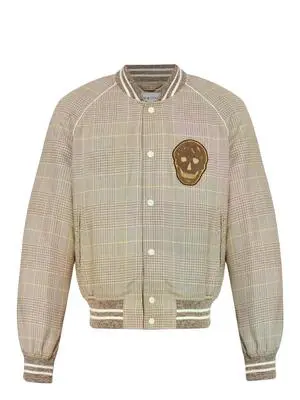 Alexander McQueen Checked Bomber Jacket - Neutrals