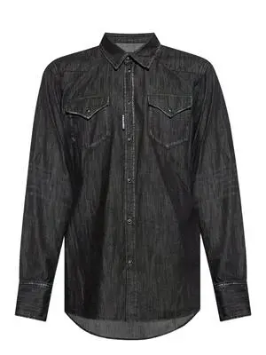 Dsquared2 Long-sleeved Denim Shirt - Black