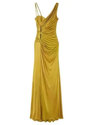 Versace Ruched Gown - Yellow