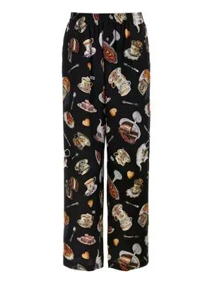 Moschino Printed Trousers - Black