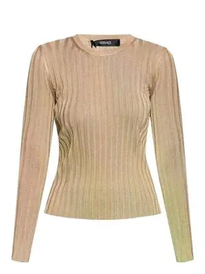 VERSACE Ribbed Long-Sleeve Top