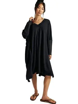 Free People We The Free Happy Place Maxi Sweatshirt - Black